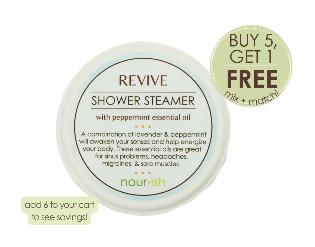 Revive Shower Steamer - Lavender + Peppermint – Nourish